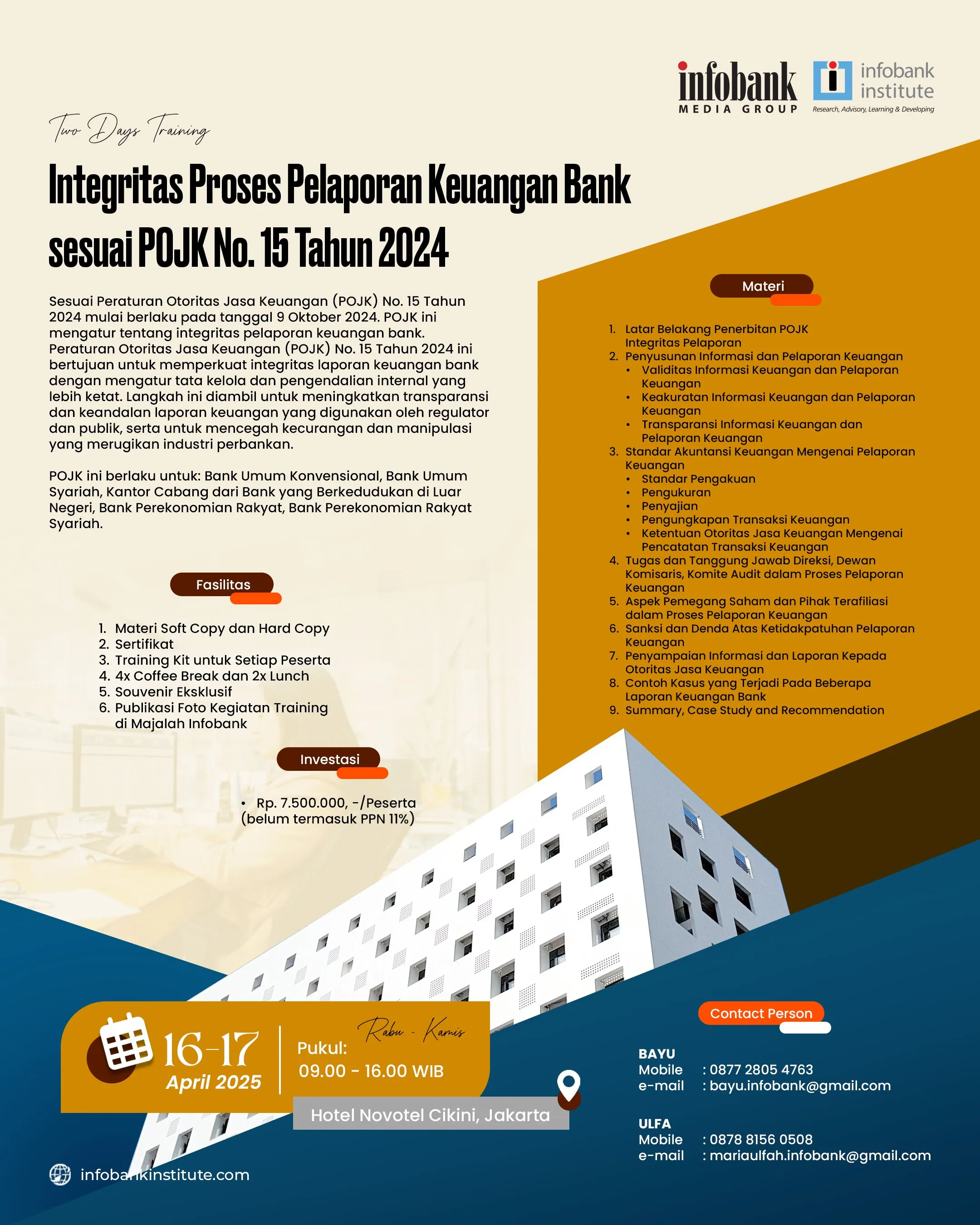 Integritas Proses Pelaporan Keuangan Bank sesuai POJK No. 15 Tahun 2024 ...